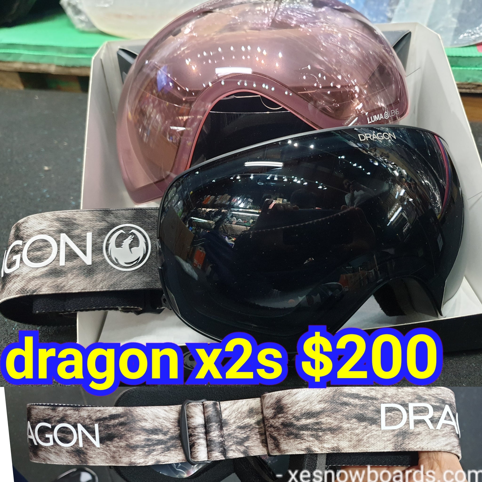 Dragons X2s with bonus lens, dragon goggles - animal print – xe_snowboards