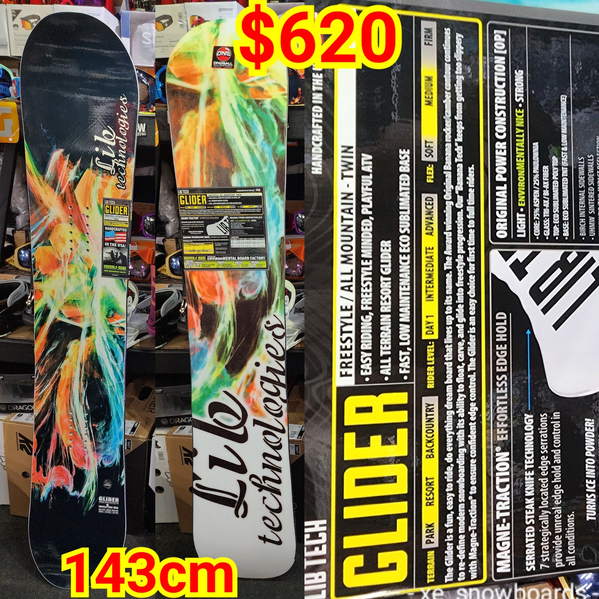 Lib Tech Ladies GLIDER snowboard 143cm 2022 model - a ladies skate ban ...